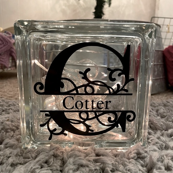 Accents | Personalized Nameletter Glass Block | Poshmark
